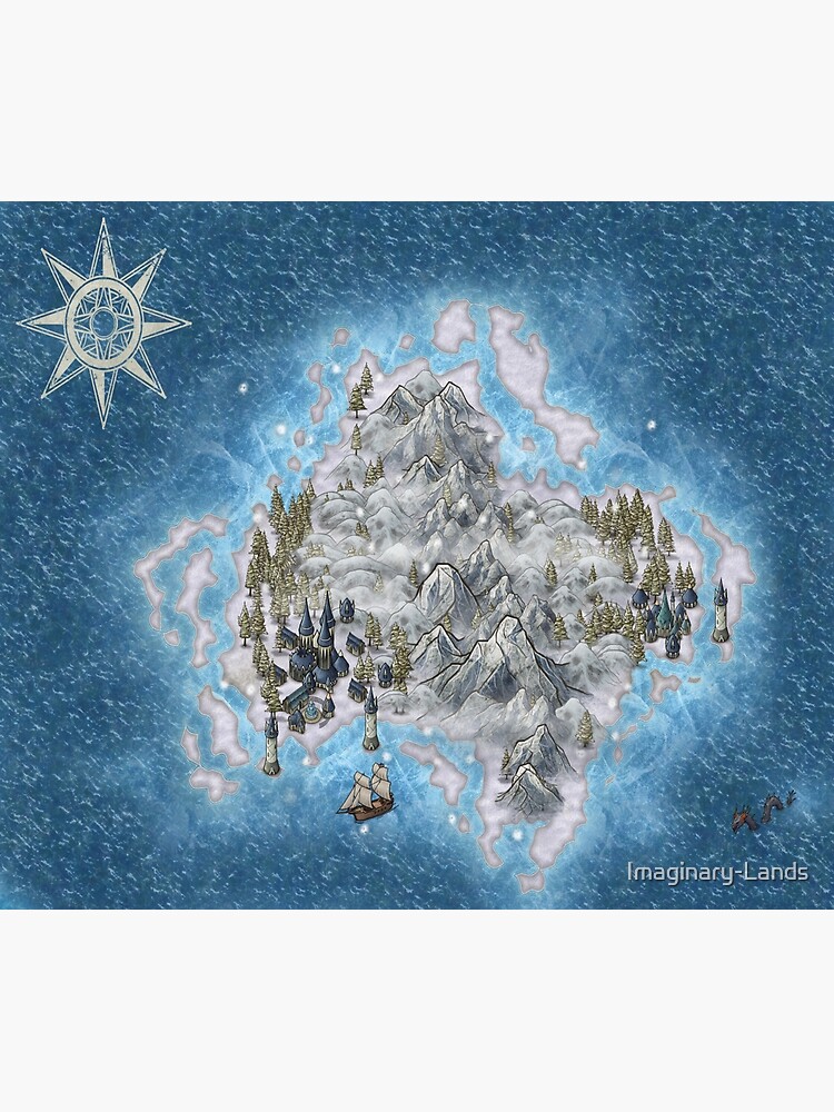 "Ice Island Map" Poster for Sale by Imaginary-Lands | Redbubble