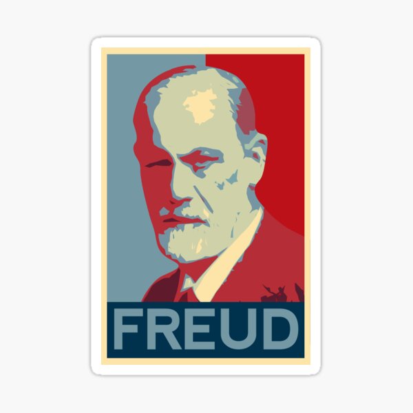 "Sigmund Freud poster" Sticker by SozioNiko | Redbubble