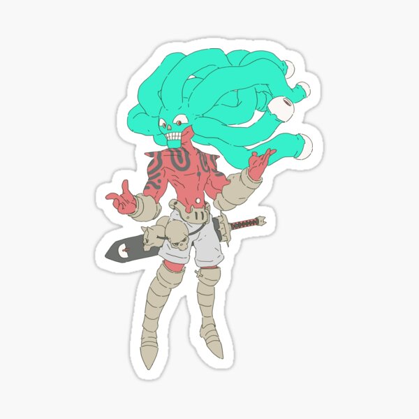 "The smiling demon" Sticker for Sale by LucdeHaan | Redbubble