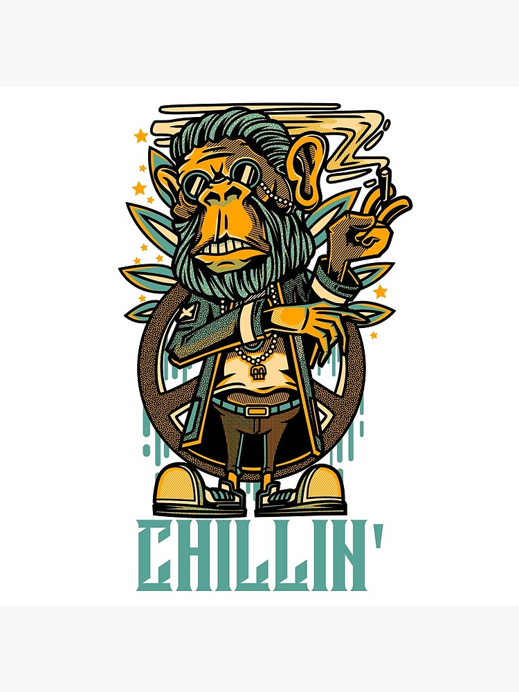 "Chillin'" Poster by Zwembadvergeli1 | Redbubble
