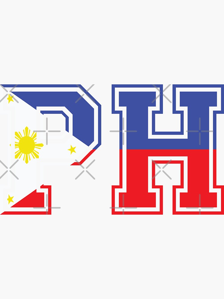 "PH with Philippine flag" Sticker for Sale by geneblazaart | Redbubble