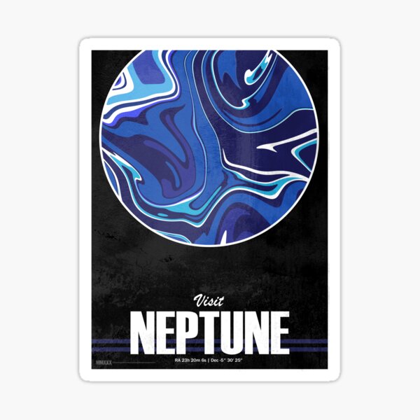 "Visit NEPTUNE" Sticker for Sale by AbstractKoala | Redbubble