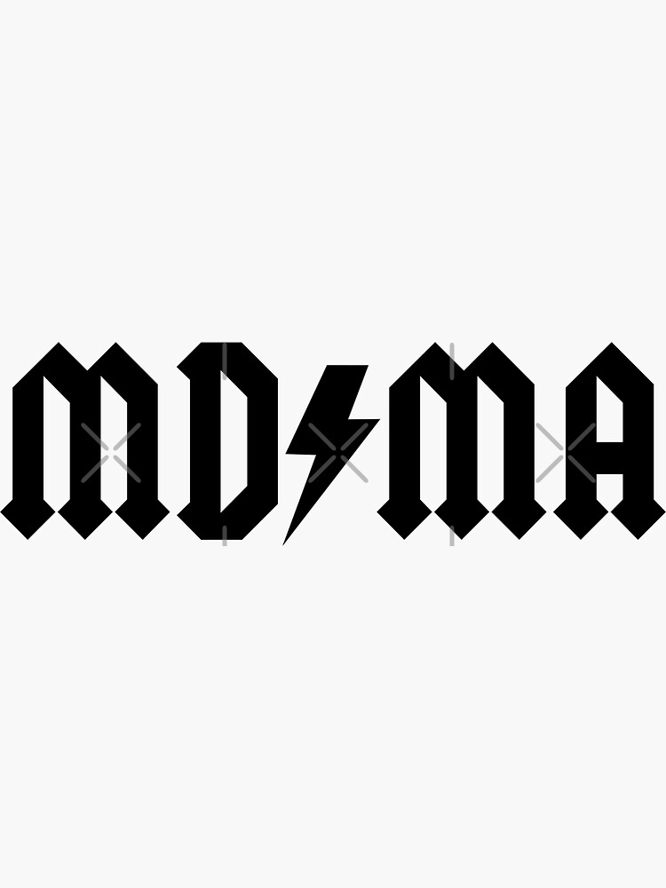 "MDMA (Music Band, AC/DC parody)" Sticker for Sale by fandemonium ...