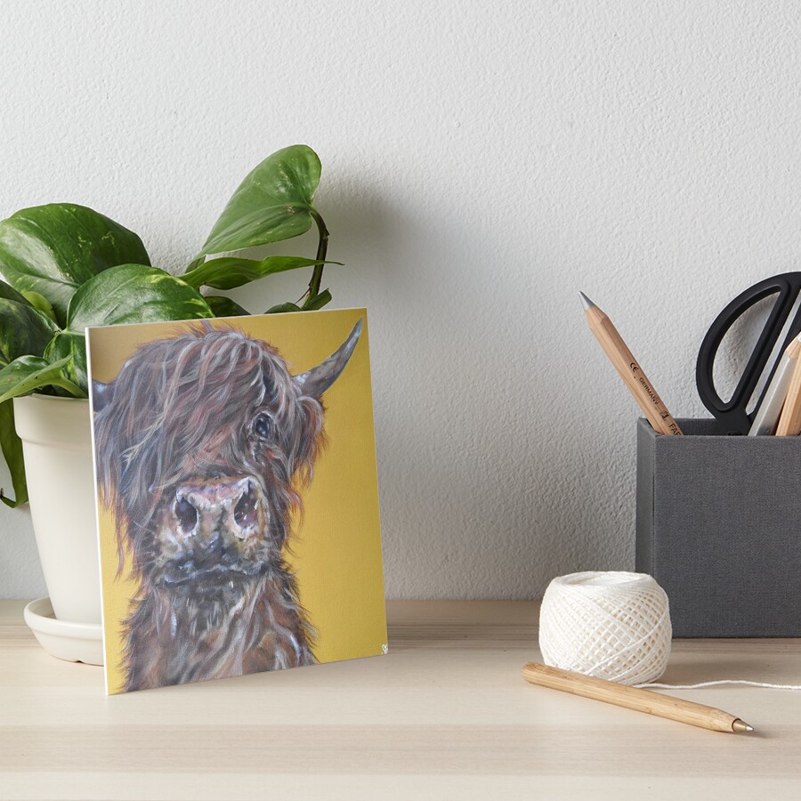 "Mini McMoo. Highland hairy cow, Heilan Scottish coo art by award ...