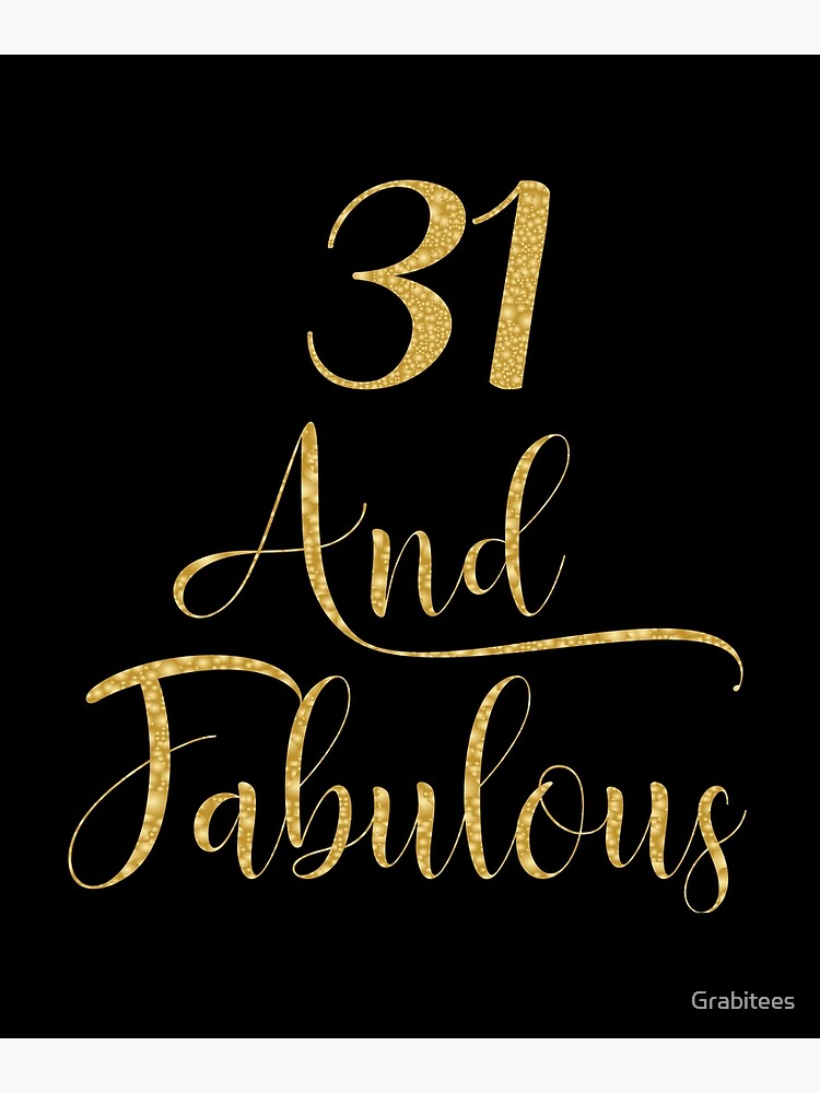 Póster «Mujeres de 31 años y fabulosa fiesta de cumpleaños número 31 ...