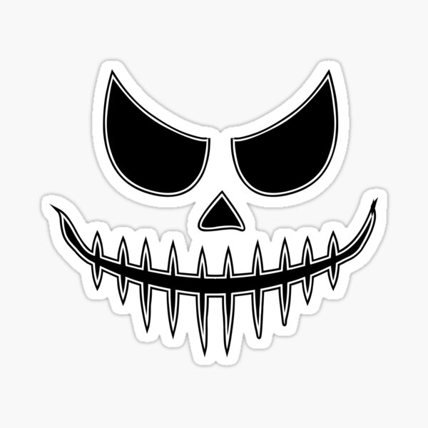 "Scary Face" Sticker by DomGDesign | Redbubble