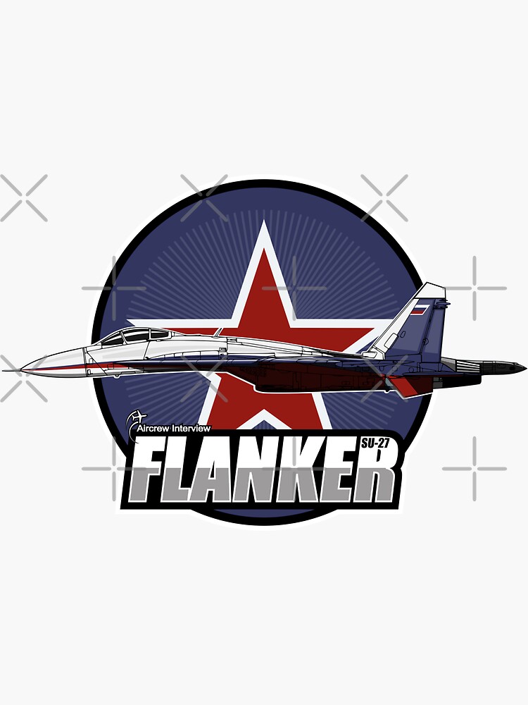 "Russian SU-27 Flanker" Sticker for Sale by ACInterview | Redbubble