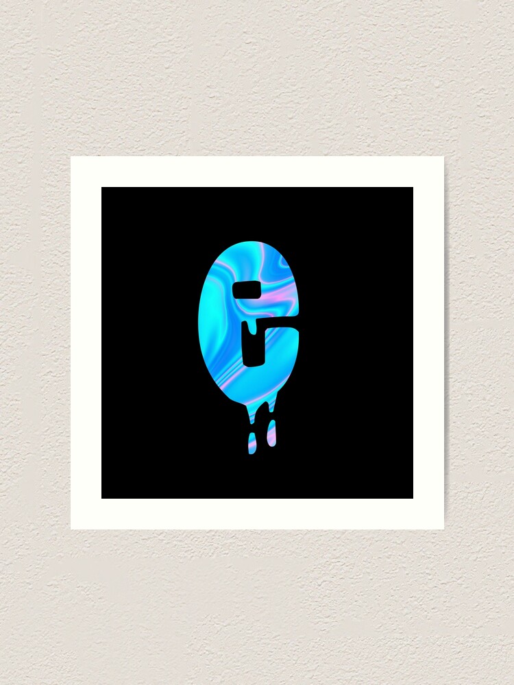 "Drippy Holographic E alphabet Transparent Letter Sticker." Art Print ...