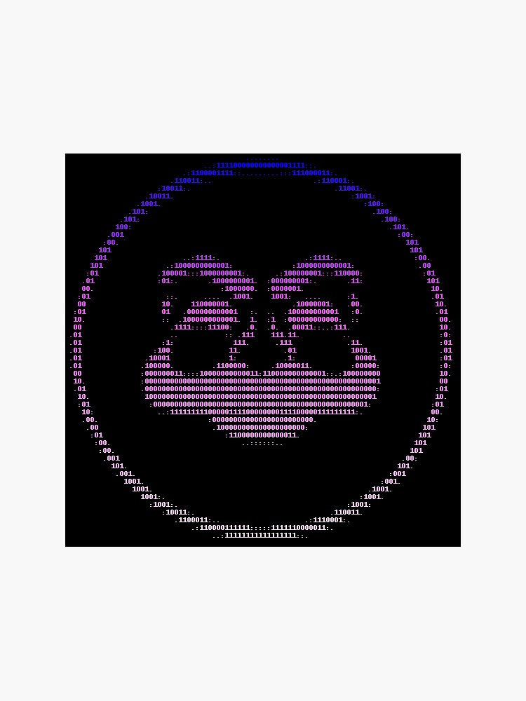 Pegatina «fsociety binario arte ascii neón» de Sevenbe | Redbubble