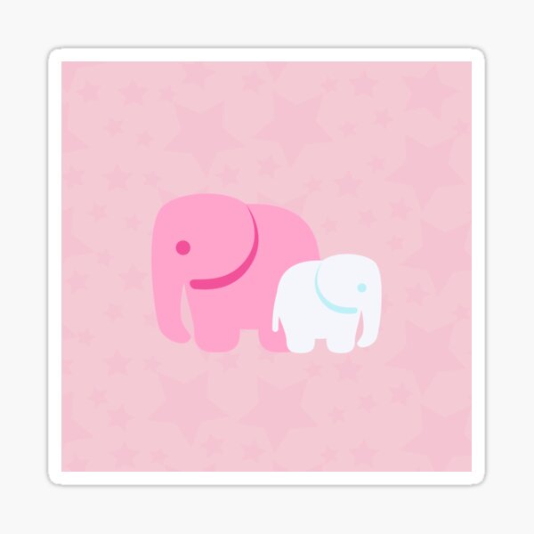 "Pink Elephant" Sticker for Sale by BUSTEDPARIS | Redbubble