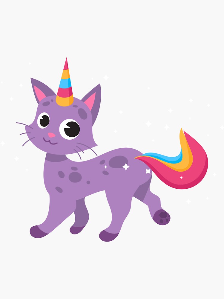 "funny cute Happy Birthday Unicorn pet animals Wannabe Unicorn" Sticker ...