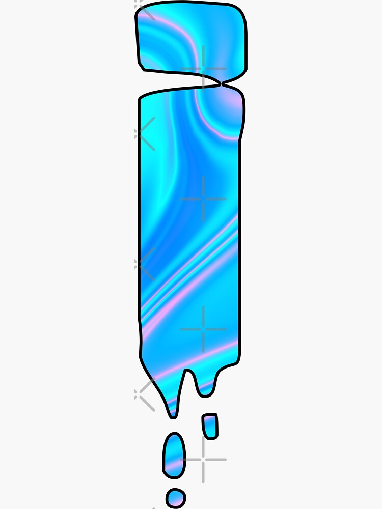 "Drippy Holographic I alphabet Transparent Letter Sticker." Sticker for ...
