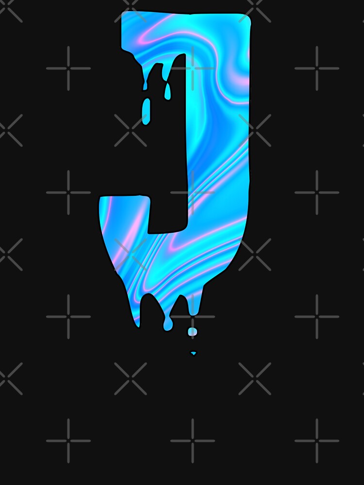 "Drippy Holographic J alphabet Transparent Letter Sticker." Lightweight ...