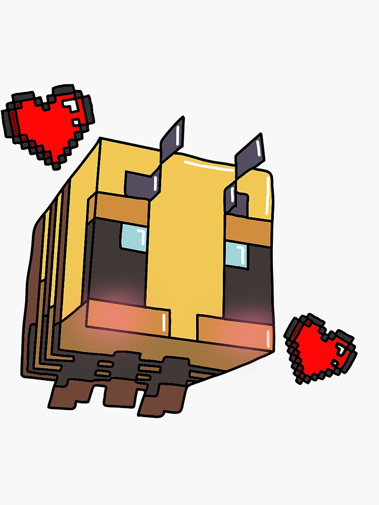 "Cute Minecraft Bee" Sticker for Sale by sarah488 | Redbubble