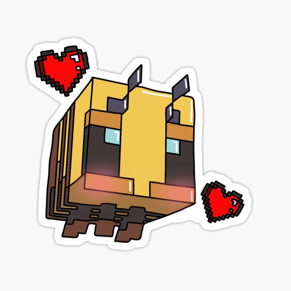 "Cute Minecraft Bee" Sticker for Sale by sarah488 | Redbubble