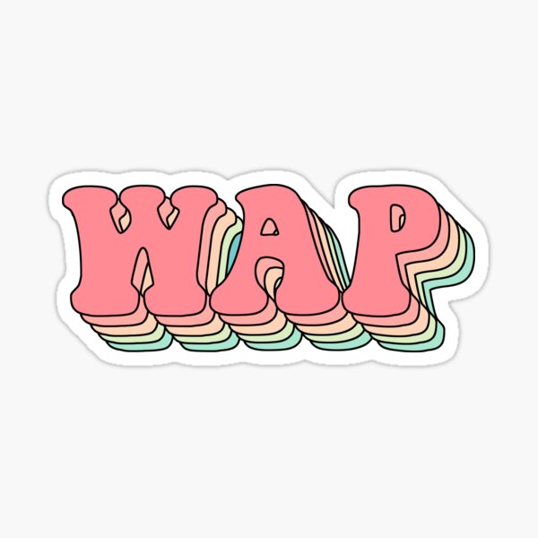 "WAP rainbow" Sticker by jumpyjukebox | Redbubble