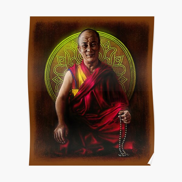 "Dalai Lama" Poster for Sale by andrekoeks | Redbubble