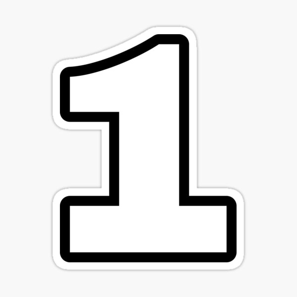 "Number 1 jersey Minimal" Sticker by Impressions94 | Redbubble