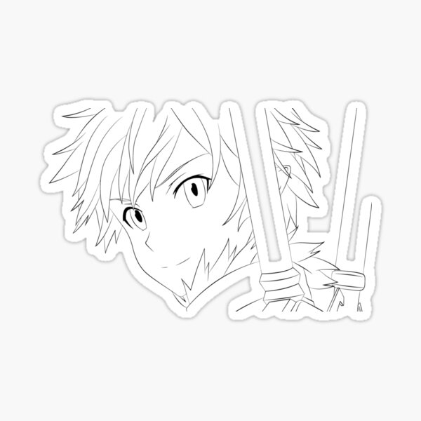 "Minimal Kirito" Sticker for Sale by Veldota | Redbubble