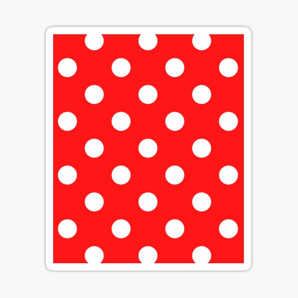 "Red and White Polka Dots" Sticker for Sale by Thatdisneylife | Redbubble