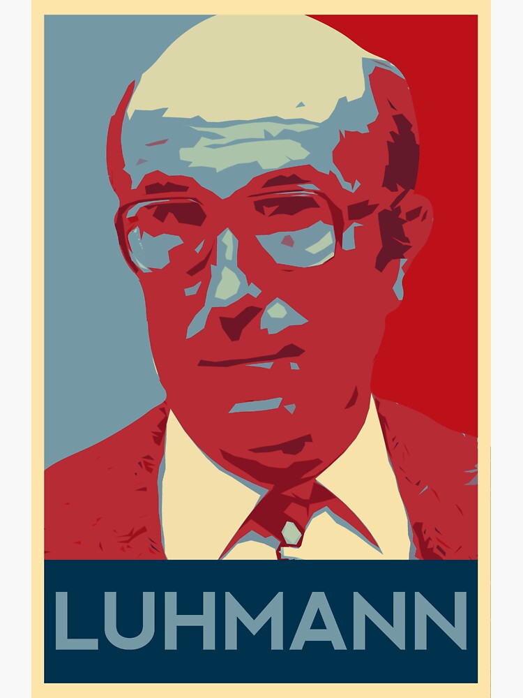 "Niklas Luhmann poster" Sticker by SozioNiko | Redbubble