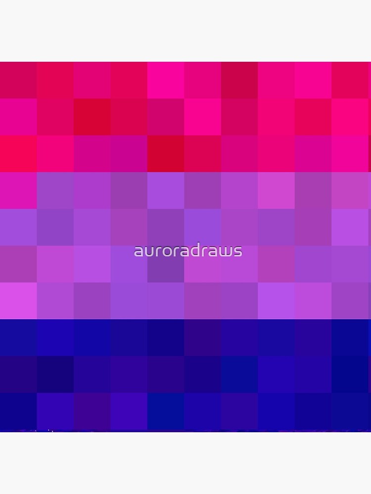 "bisexual flag pride pixel" Poster for Sale by auroradraws | Redbubble