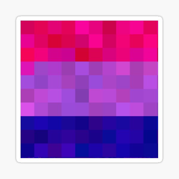"bisexual flag pride pixel" Sticker for Sale by auroradraws | Redbubble