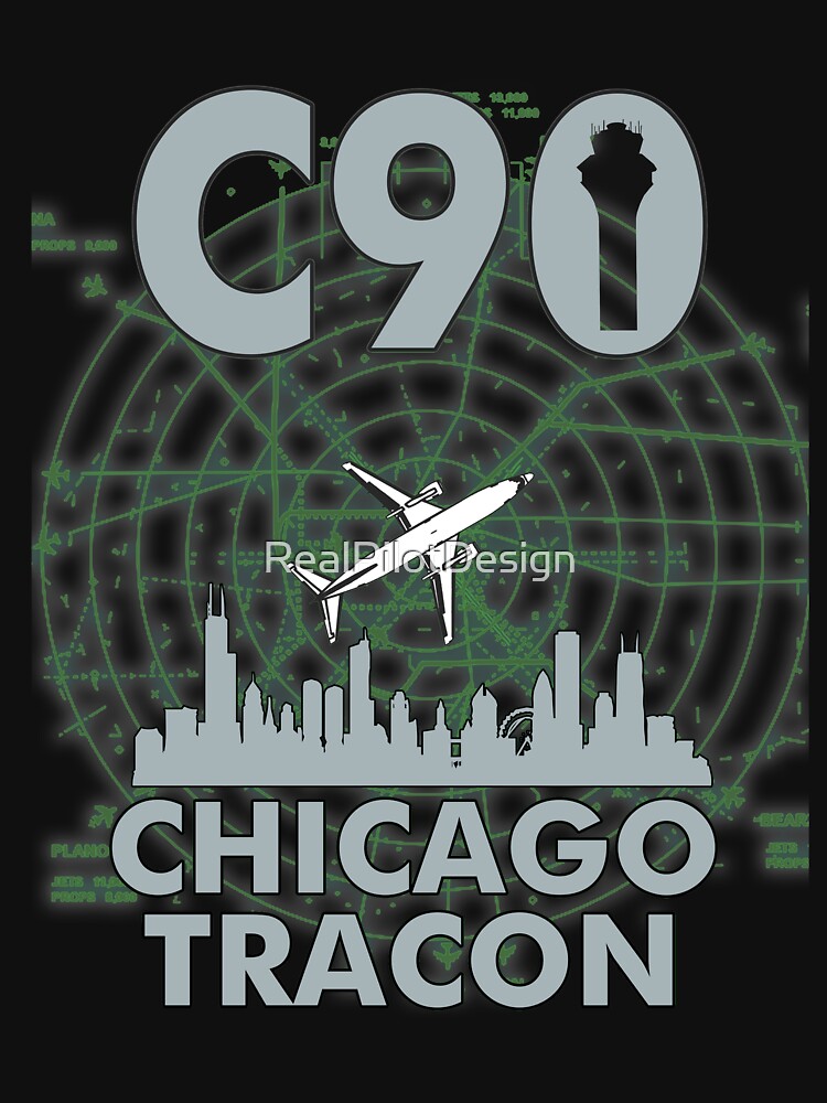 "C90 Chicago TRACON Air Traffic Control Design" Essential T-Shirt for ...