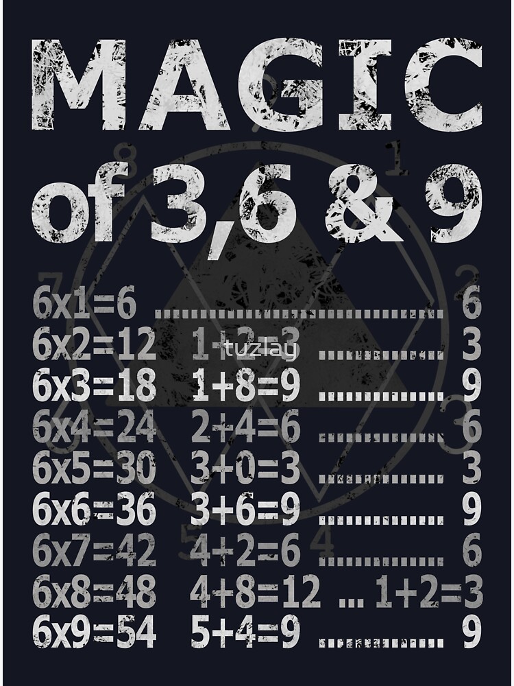 "MAGIC of 3,6 & 9 - var 2" Sticker for Sale by tuzlay | Redbubble