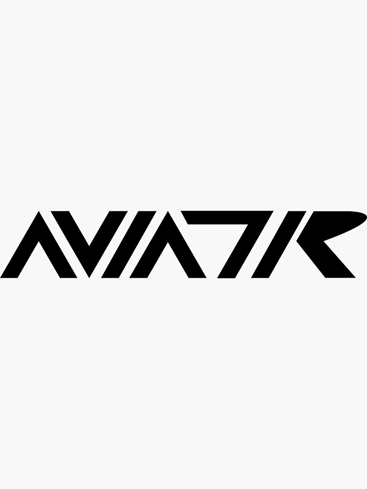 "Aviator modern text logo" Sticker for Sale by Triterra | Redbubble