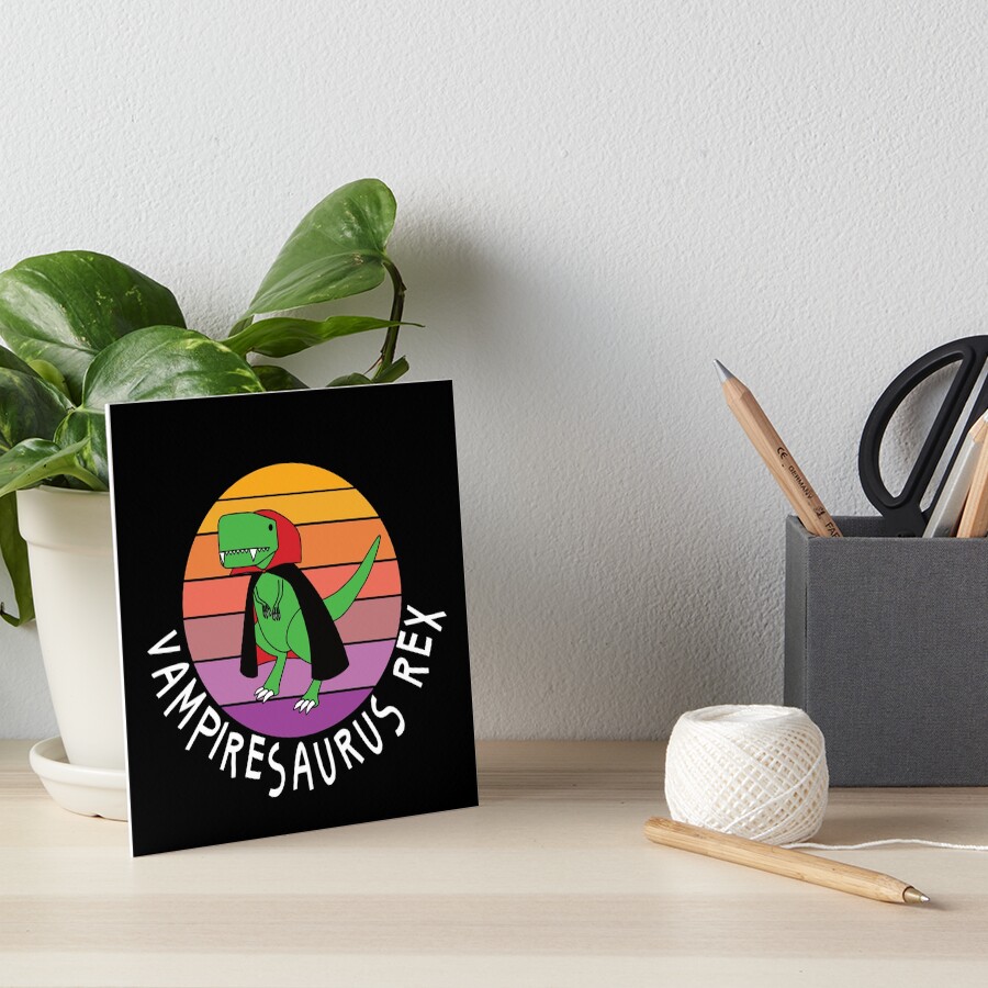 "Vampiresaurus Rex. Vampire t rex dinosaur." Art Board Print for Sale ...