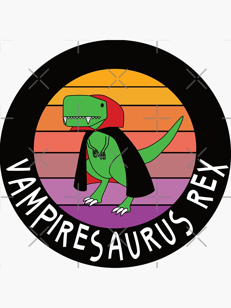 "Vampiresaurus Rex. Vampire t rex dinosaur." Sticker for Sale by ...