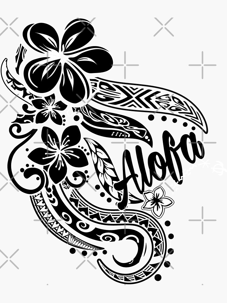 "Vintage Samoan Alofa Motif " Sticker for Sale by sunnthreads | Redbubble