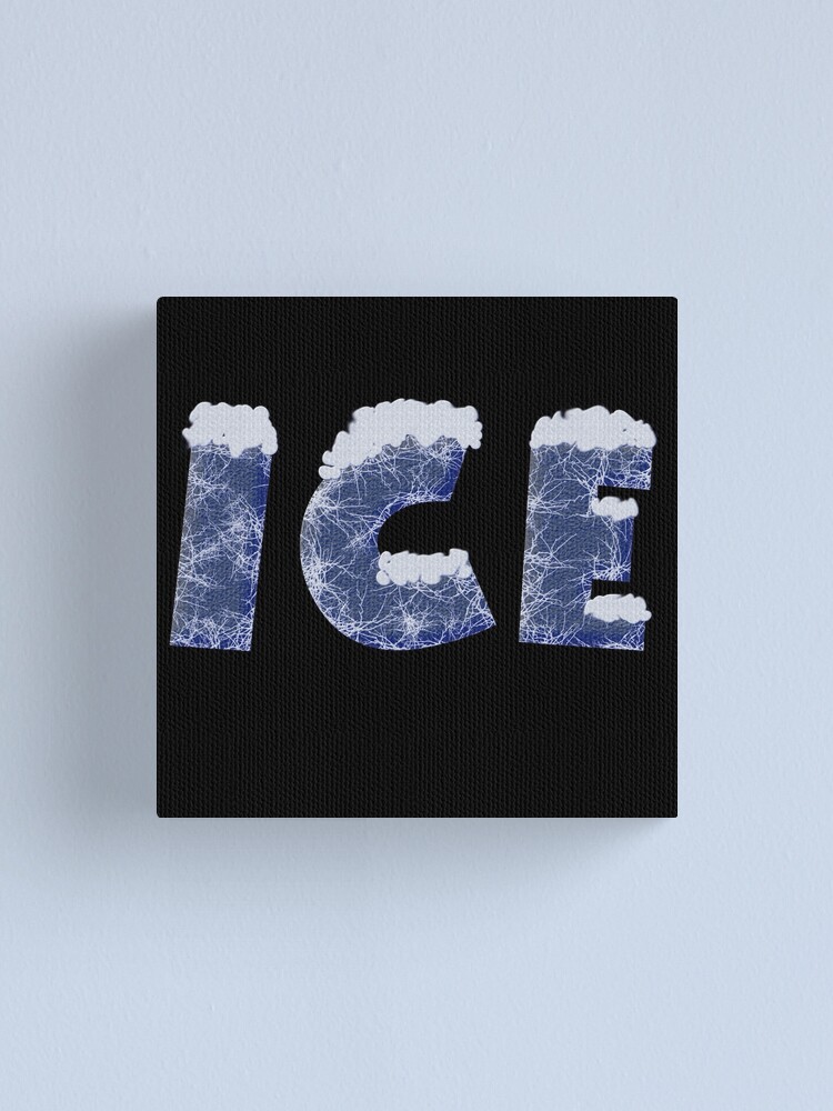 "Ice Word with ice effect and snow." Canvas Print by Renodel | Redbubble