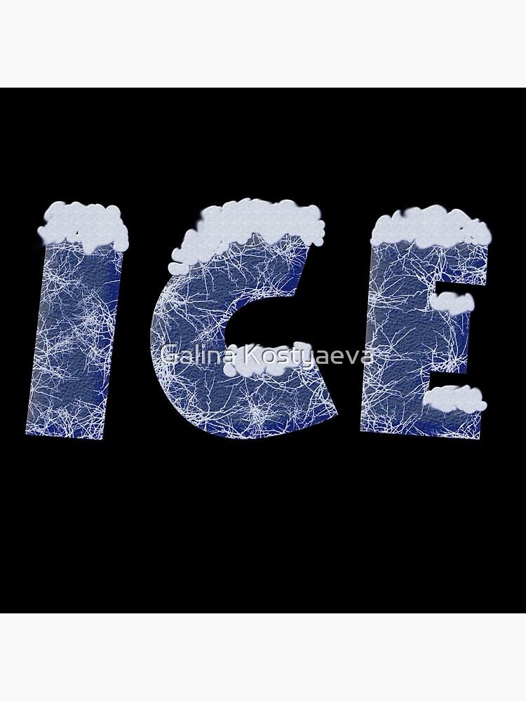 "Ice Word with ice effect and snow." Canvas Print by Renodel | Redbubble