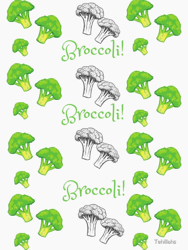 "Broccoli Theme" Sticker for Sale by Tehillahs | Redbubble