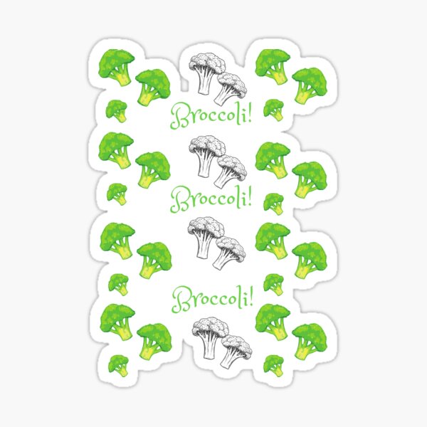 "Broccoli Theme" Sticker for Sale by Tehillahs | Redbubble