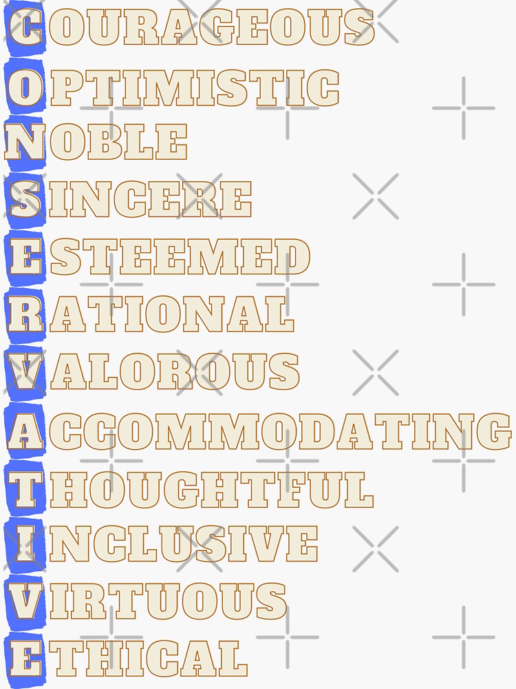 "Conservative Definition" Sticker for Sale by KomarDesigns | Redbubble