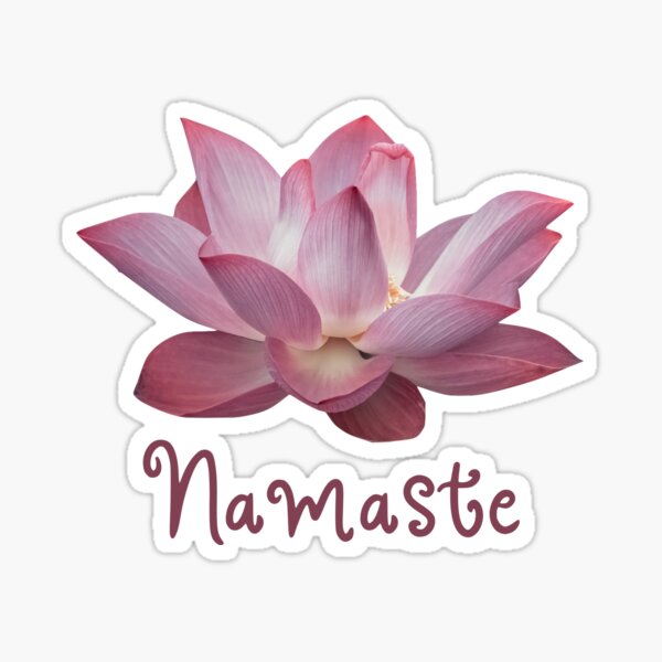 "Dusty pink lotus flower. Namaste" Sticker for Sale by KamTamDesigns11 ...
