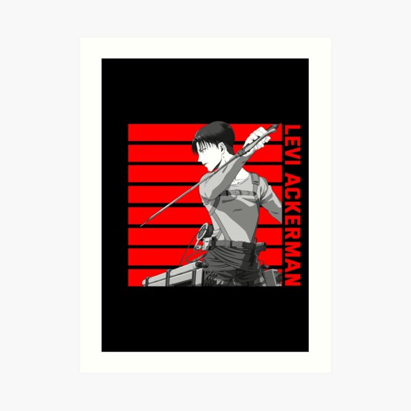 "Attack On Titan Levi Red, Levi Ackerman Red, Levi Red Art" Art Print ...