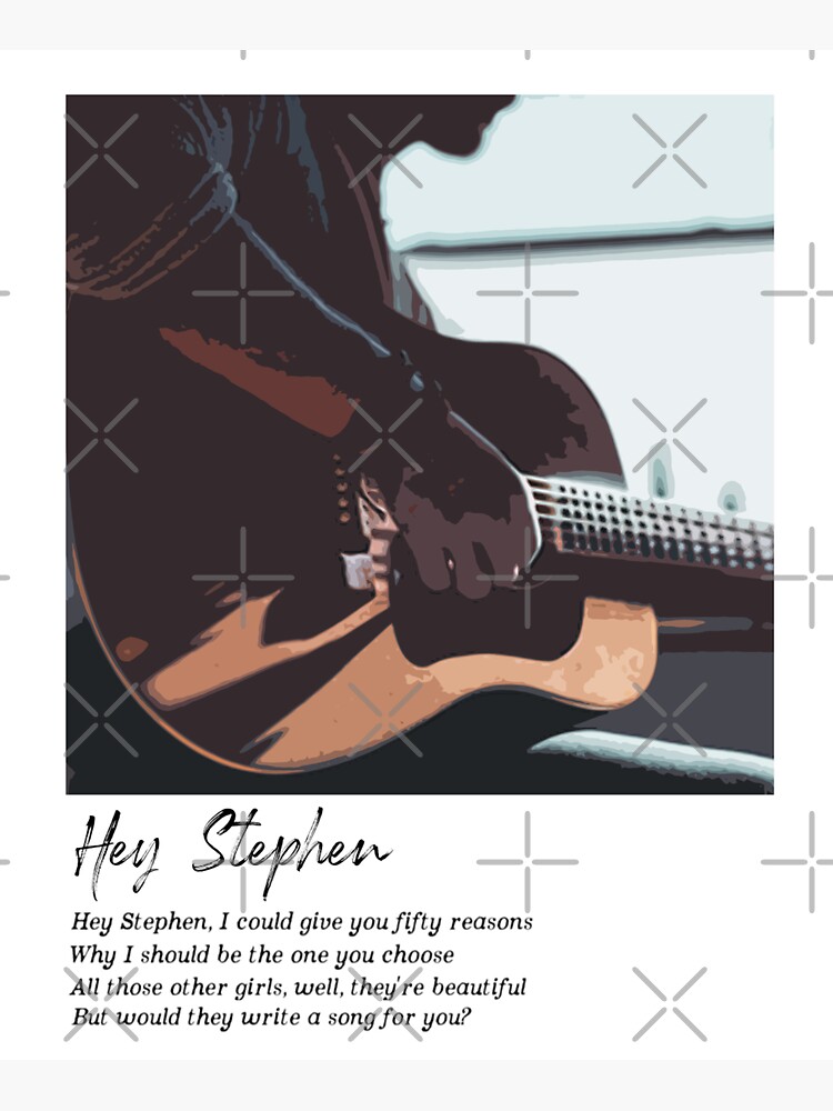 "Hey Stephen - Taylor Swift" Sticker for Sale by nd-creates | Redbubble