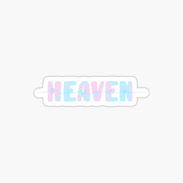 "Heaven Custom Name With Cursive" Sticker for Sale by EuropaPrints ...