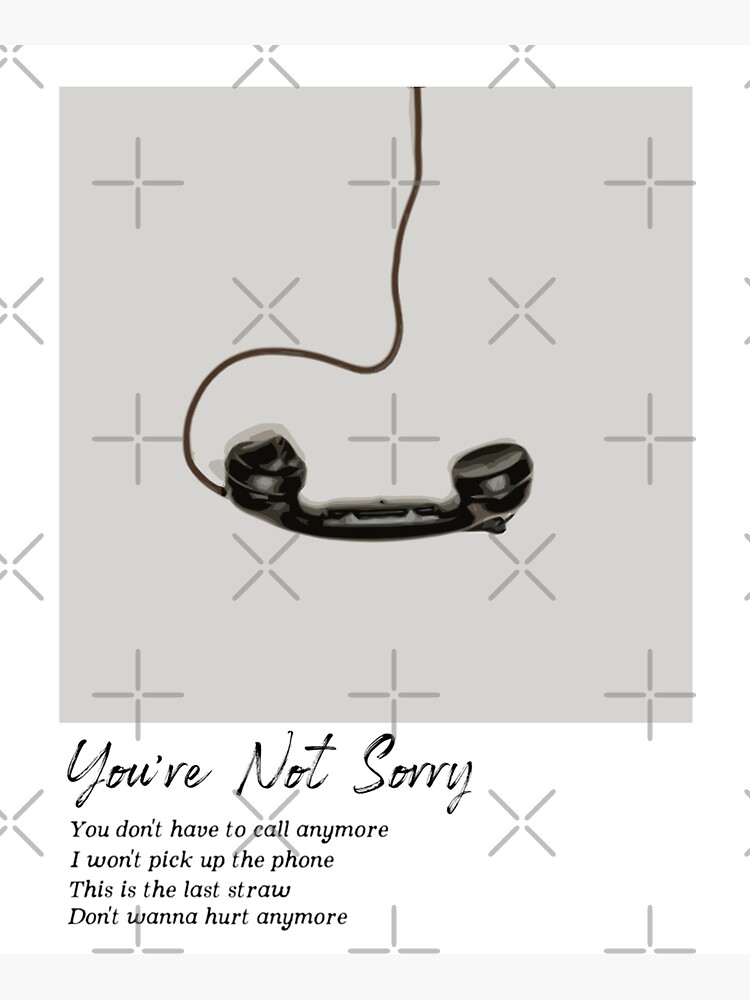"You're Not Sorry - Taylor Swift" Sticker for Sale by nd-creates ...