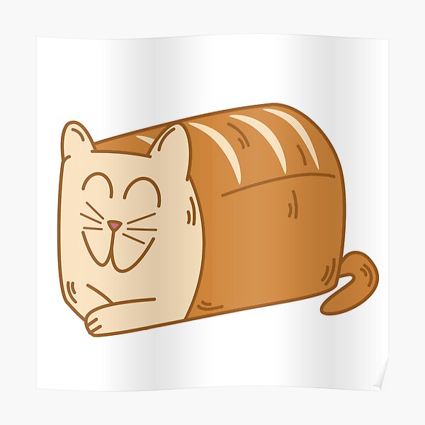 "Cute cat loaf" Poster by olivierbradette | Redbubble