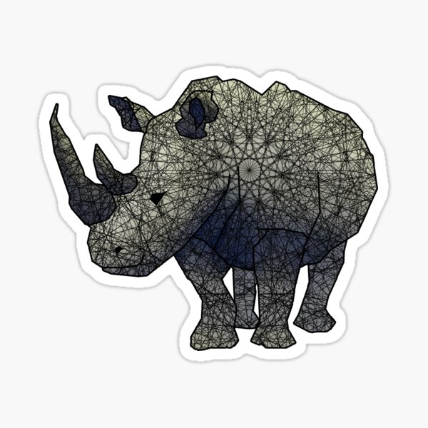 "White Rhino" Sticker for Sale by dustygoods | Redbubble