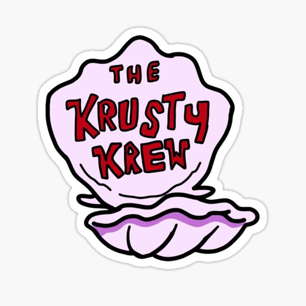 "Krusty Krew Badge" Sticker for Sale by LaceyLHuey | Redbubble