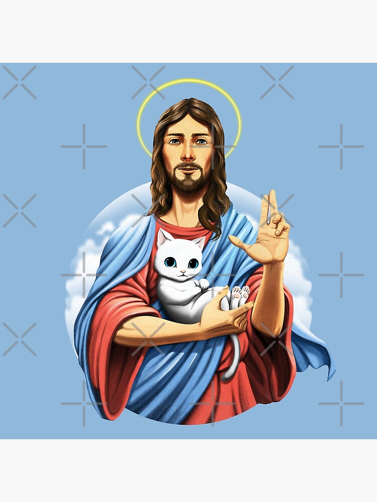 "Jesus Cat" Poster for Sale by tobiasfonseca | Redbubble