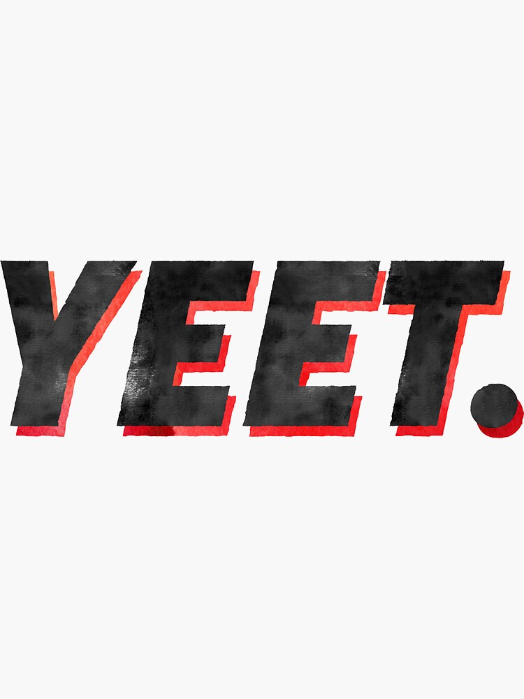 "Yeet Red Bold Poster Gamer" Sticker for Sale by thefrshmachine | Redbubble