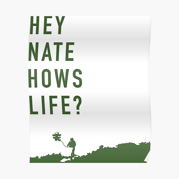 "NF - HEY NATE HOWS LIFE?" Poster by Jackums | Redbubble