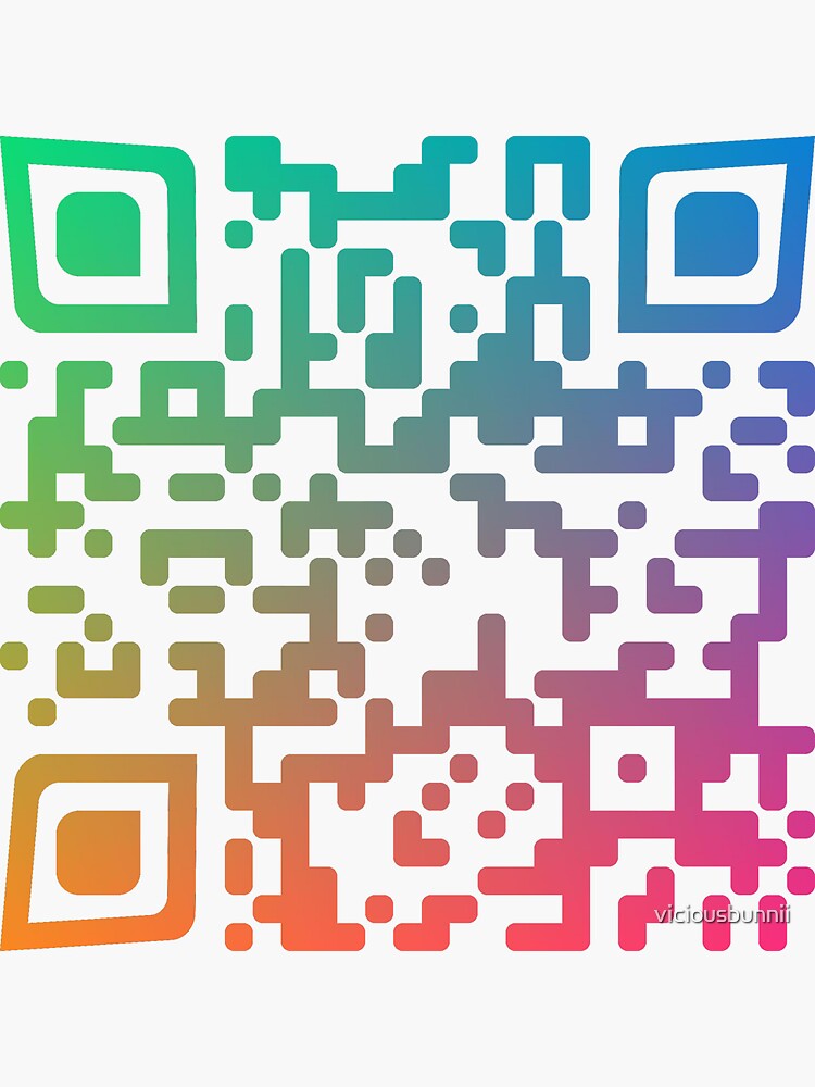 "Rainbow DA QR-Code" Sticker for Sale by viciousbunnii | Redbubble